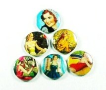 Fridge Magnet Set - Retro Women - Refrigerator Magnets (fm630 on Luulla